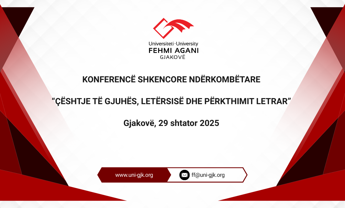 Programi i konferencës “ÇËSHTJE TË GJUHËS, LETËRSISË DHE PËRKTHIMIT ...